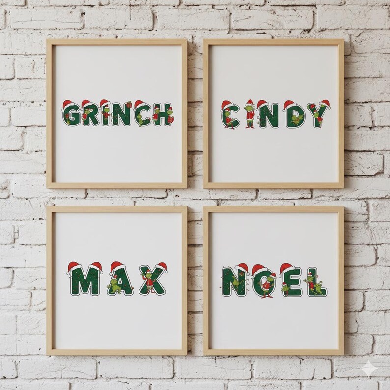 Grinch Christmas Alphabet PNG & SVG | Grinch Alphabet Design for Kids ...