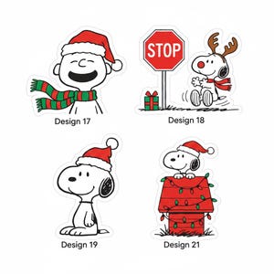 Snoopy Christmas PNG Bundle, Charlie Brown & Woodstock Holiday Clipart ...