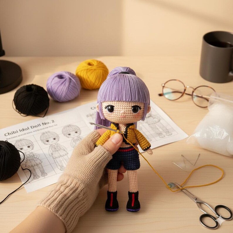 KPOP Crochet Pattern, Kpop Demon Hunters Amigurumi Dolls | Huntrix ...