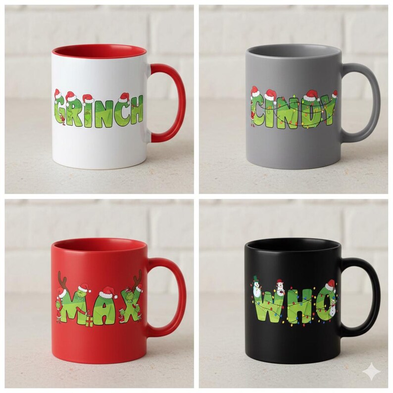 Grinch Christmas Alphabet Svg Bundle, Holiday Doodle Font (png, Eps ...