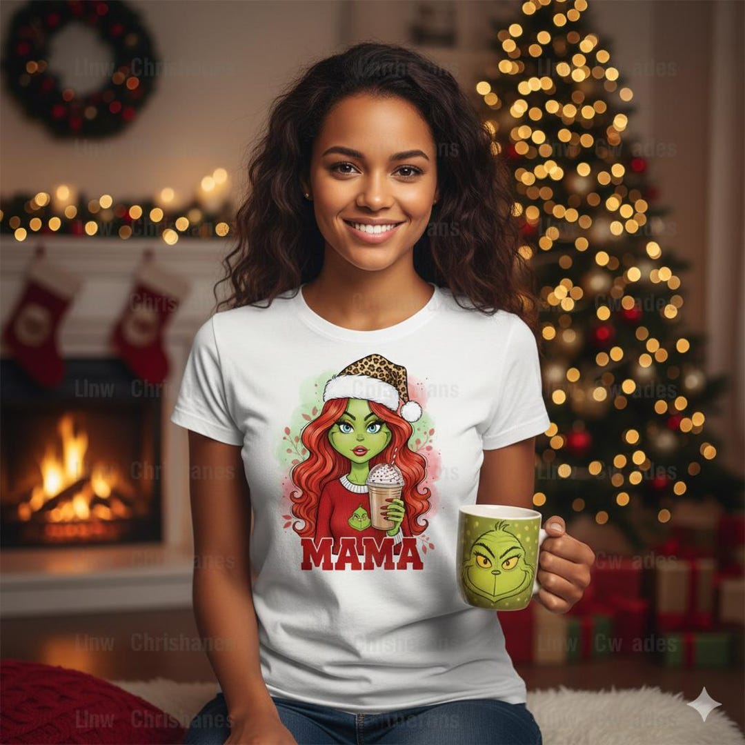 Grinch Mom PNG, Grinch Mama Christmas Sublimation, Mama Christmas Gift ...