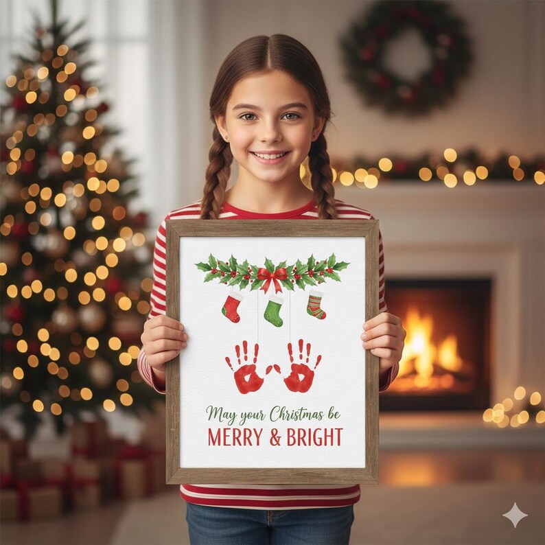 My First Christmas Handprint 2025 | Baby & Toddler Christmas Footprint ...