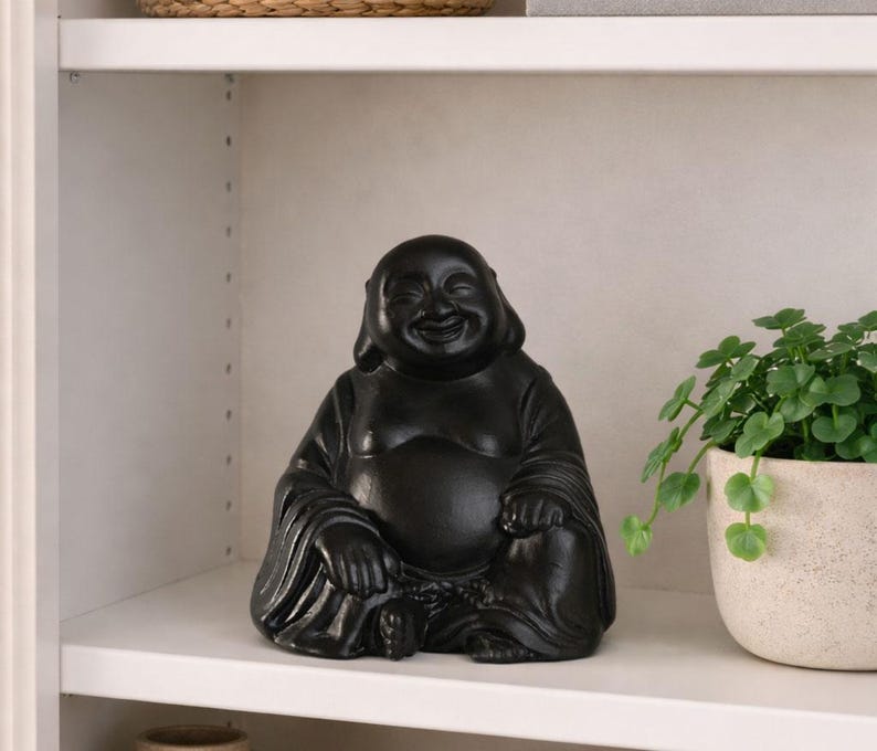 Happy Buddha Statue -laughing Buddha Figure - Ceramic Buddha Figurine ...