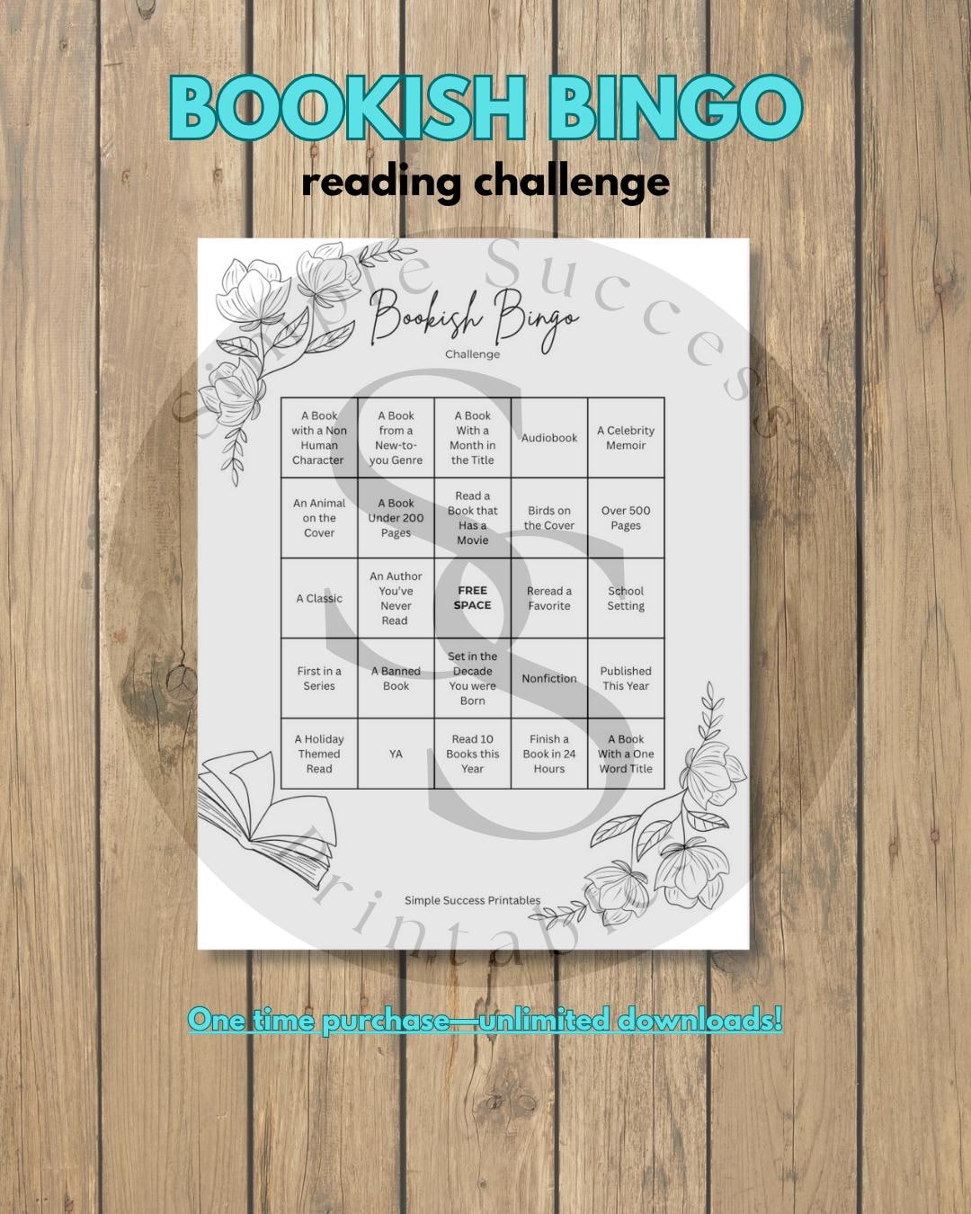 Bookish Bingo Challenge - Etsy