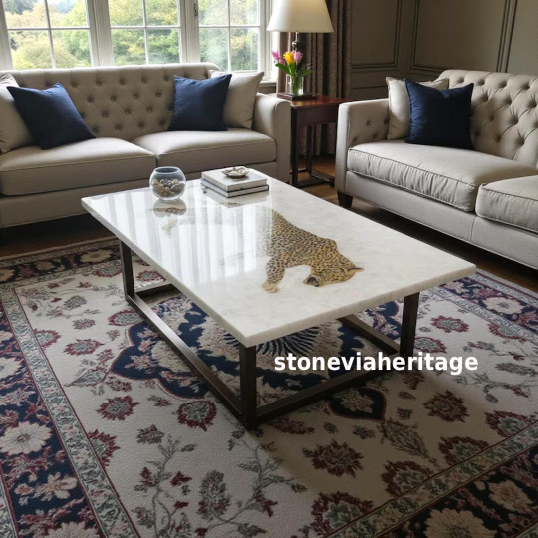White Quartz Agate Tabletop / Tiger Art / Crystal Wall Panel / Custom ...