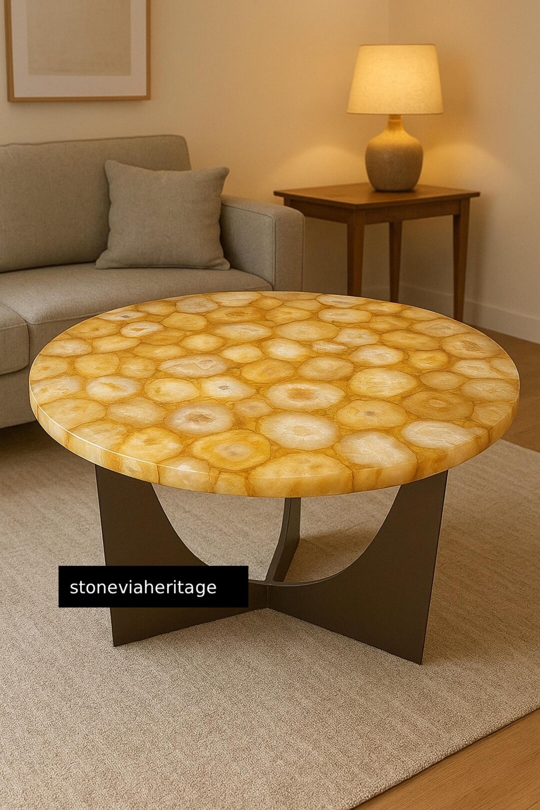 Round Agate Table Top, Coffee & End Table, Custom Luxury Home Decor - Etsy
