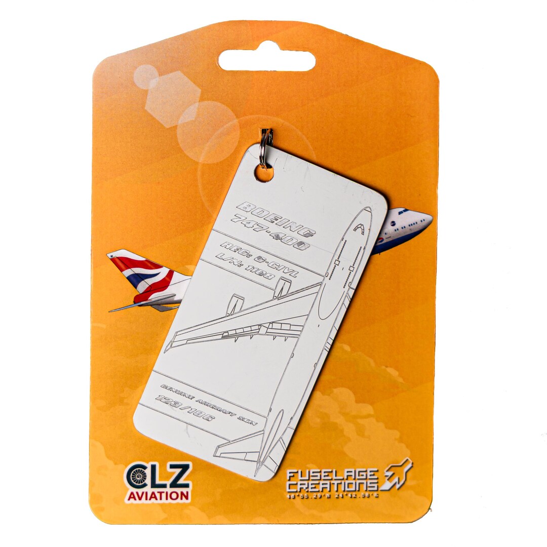 British Airways Boeing 747-400 G-CIVL Aircraft Skin Tag Fuselage ...