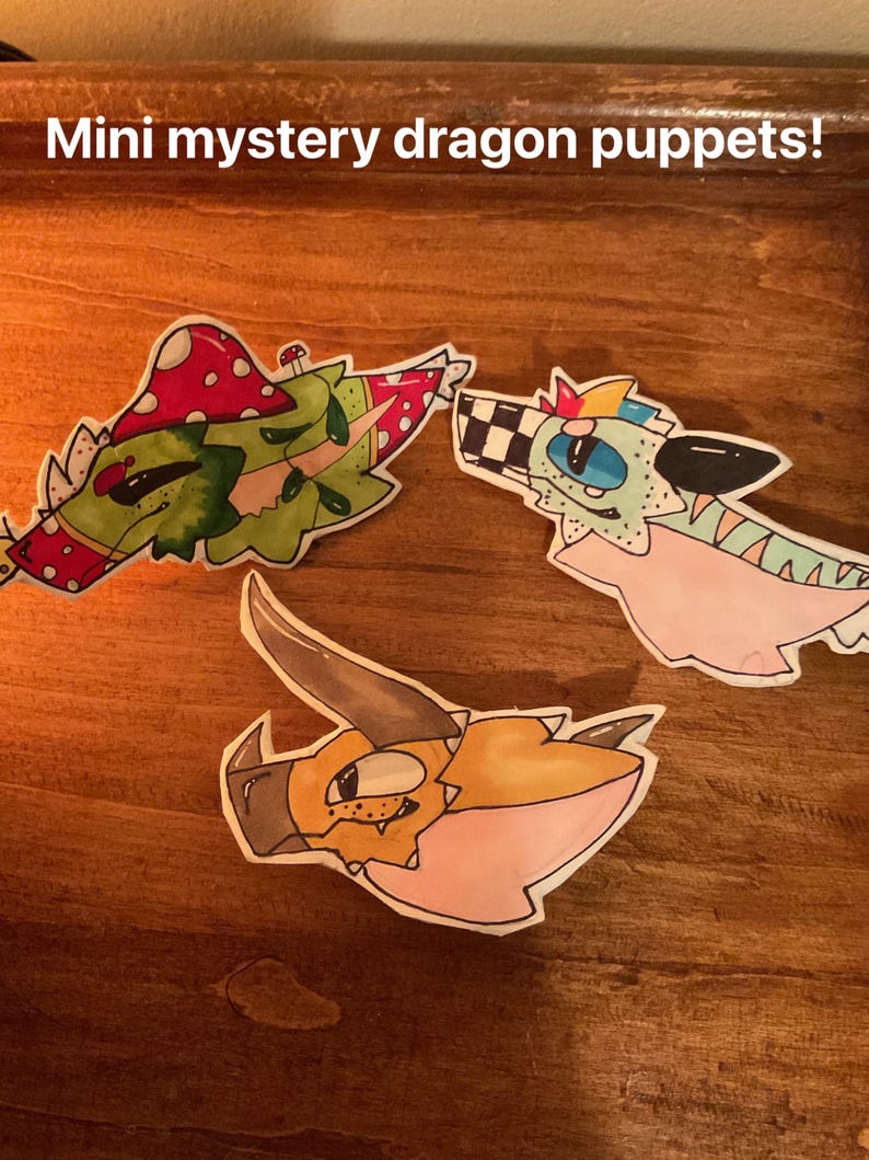 Mini Mystery Dragon Puppets!! - Etsy