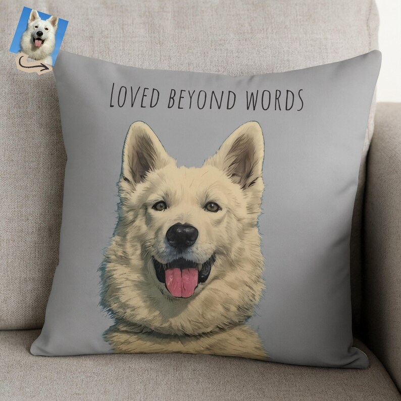 Custom Dog Cushion, Poodle, Personalized Dog Pillow, Dog Photo, Dog ...