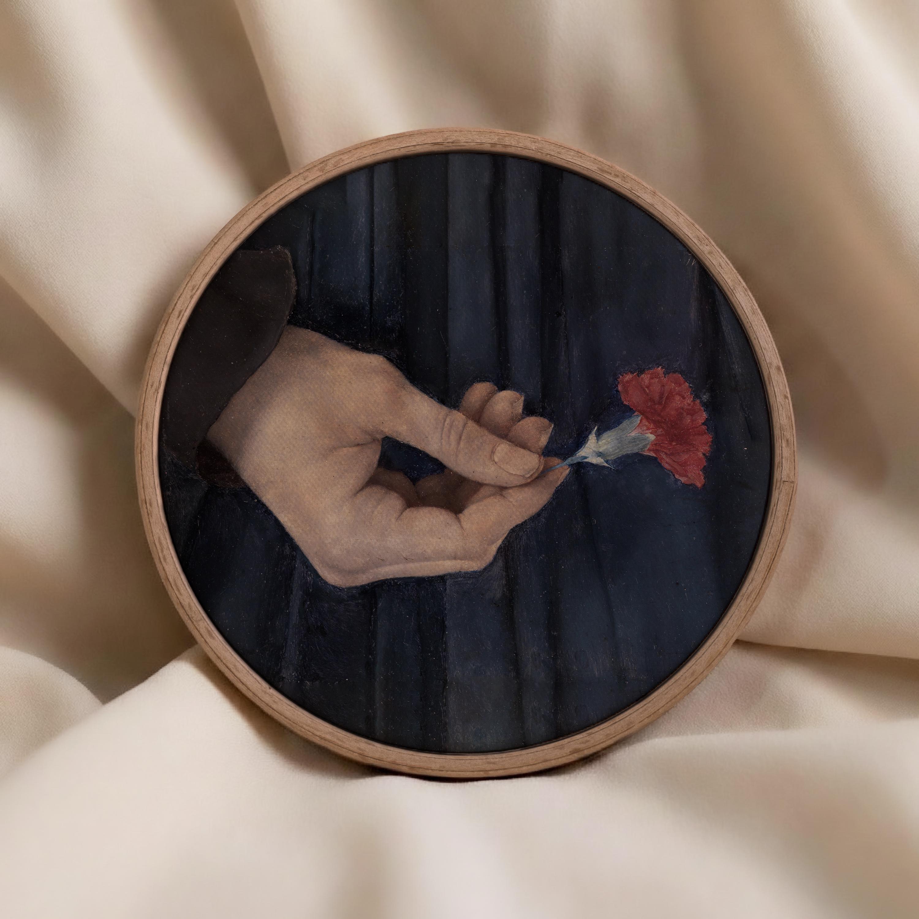 Moody Carnation Art Print, Dark Romantic Painting, Minimalist Floral Wall Decor Moody Carnation Art Print, Dark Romantic Painting, Minimalist Floral Wall Decor