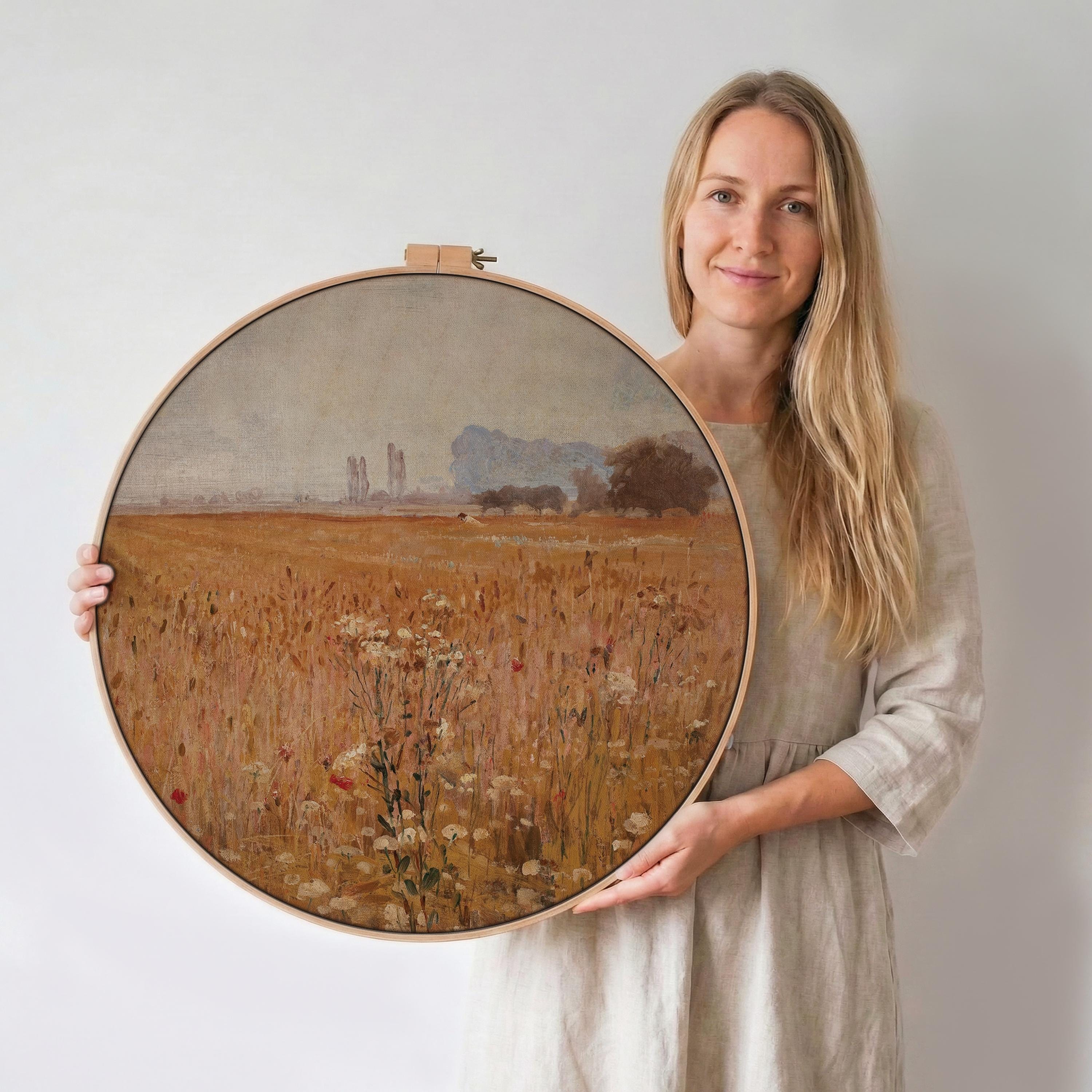 Impressionist Wildflower Field Wall Art, Textured Floral Painting Print, Farmhouse Cottagecore Decor Impressionist Wildflower Field Wall Art, Textured Floral Painting Print, Farmhouse Cottagecore Decor