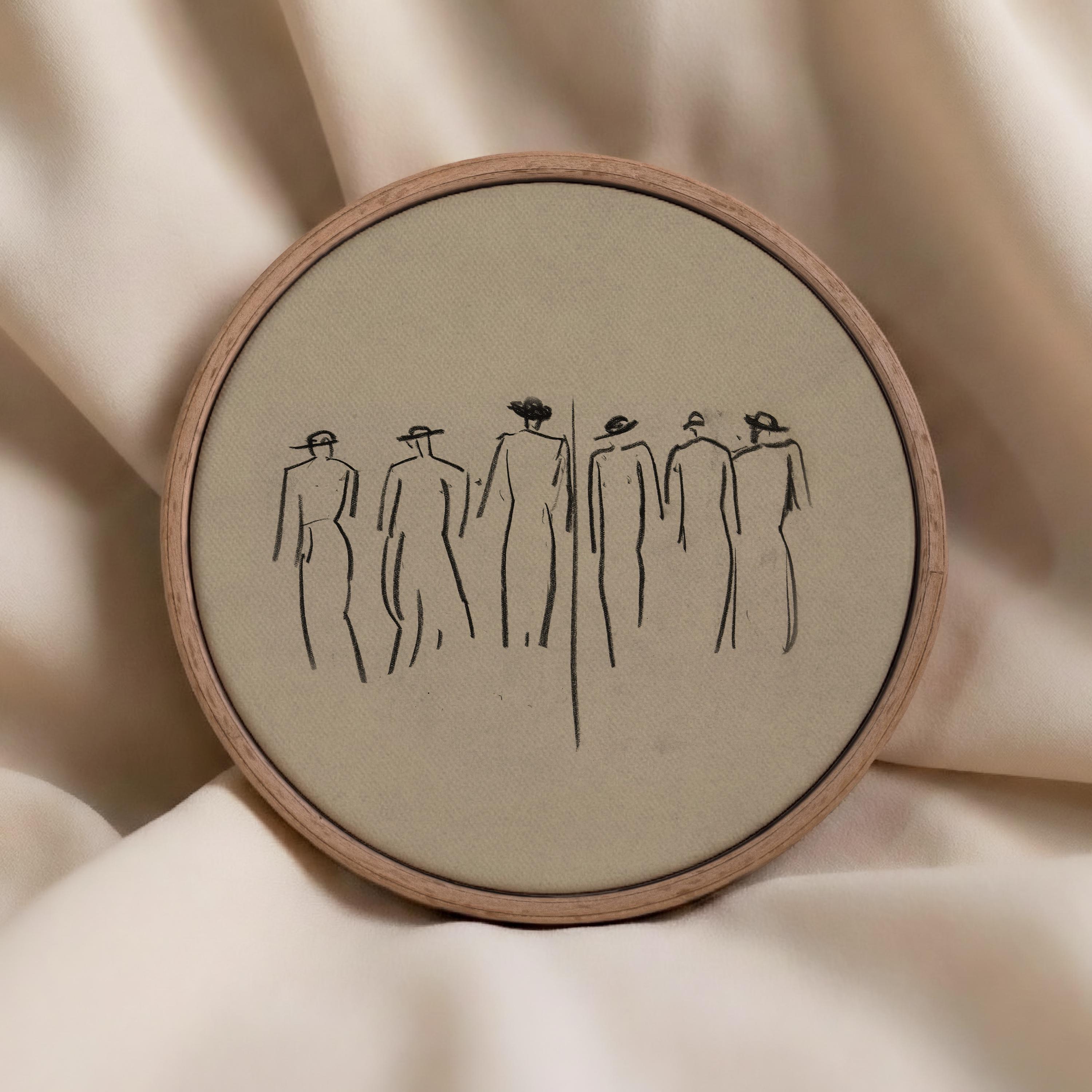 Minimal Fashion Sketch Art Print, Elegant Figure Line Drawing, Chic Feminine Artwork Framed Canvas Minimal Fashion Sketch Art Print, Elegant Figure Line Drawing, Chic Feminine Artwork Framed Canvas