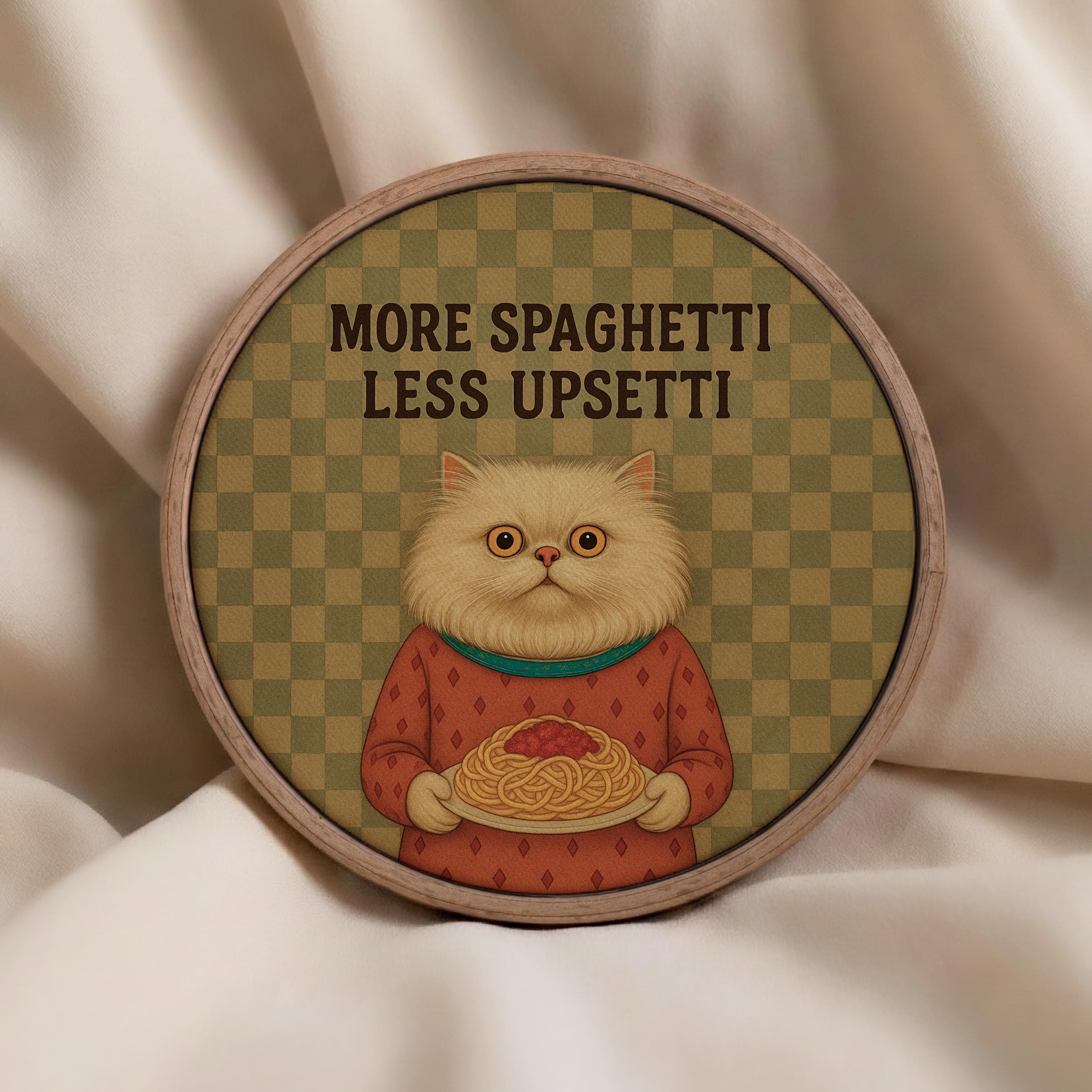 Cat Spaghetti Print, Funny Retro Kitchen Wall Art, Cottagecore Decor Cat Spaghetti Print, Funny Retro Kitchen Wall Art, Cottagecore Decor