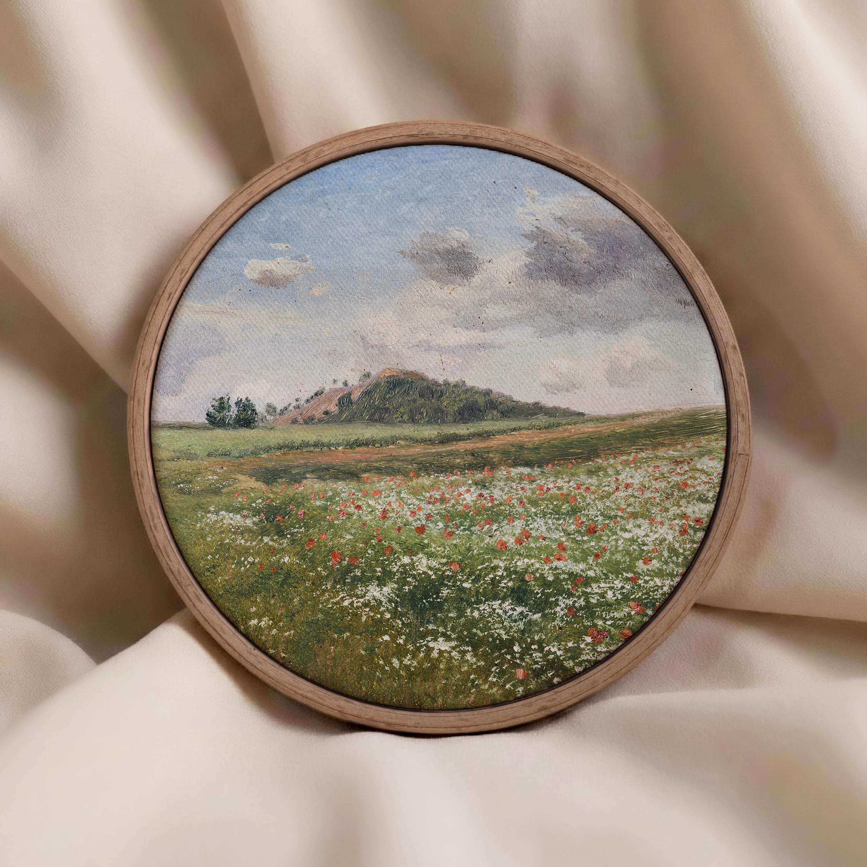 Wildflower Landscape Printable Art, Spring Print, Flower Field Landscape Oil Painting Wildflower Landscape Printable Art, Spring Print, Flower Field Landscape Oil Painting