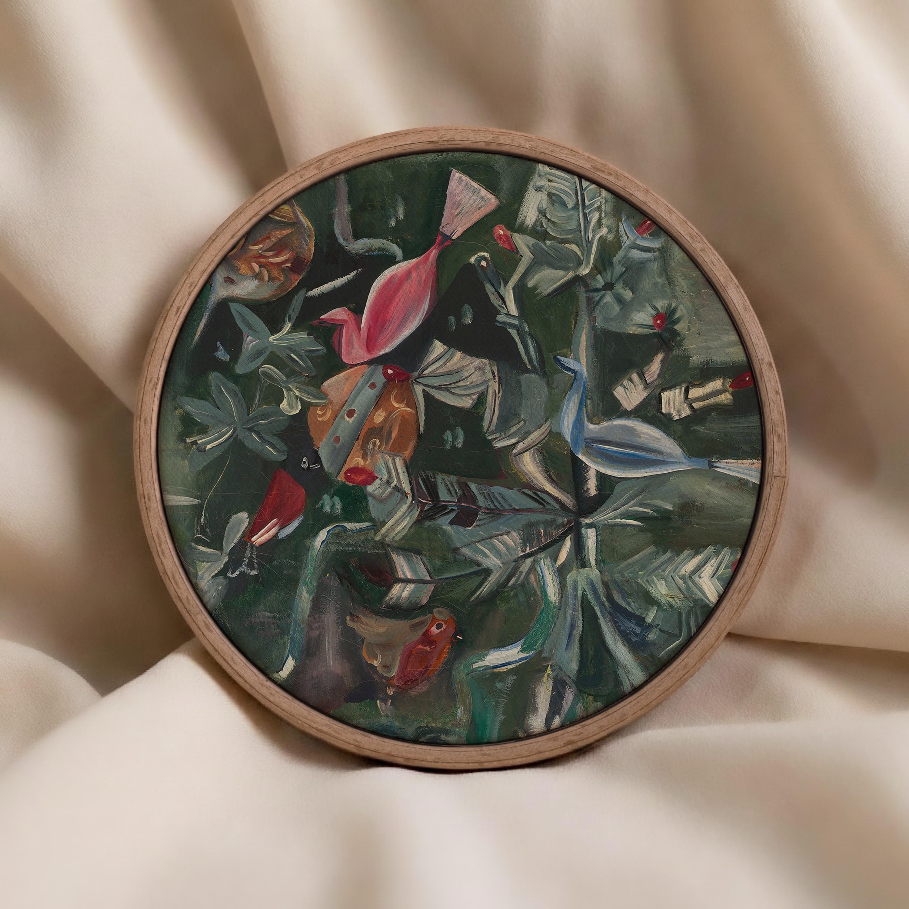 Abstract Botanical Wall Art, Modern Folk Art Abstract Botanical Wall Art, Modern Folk Art