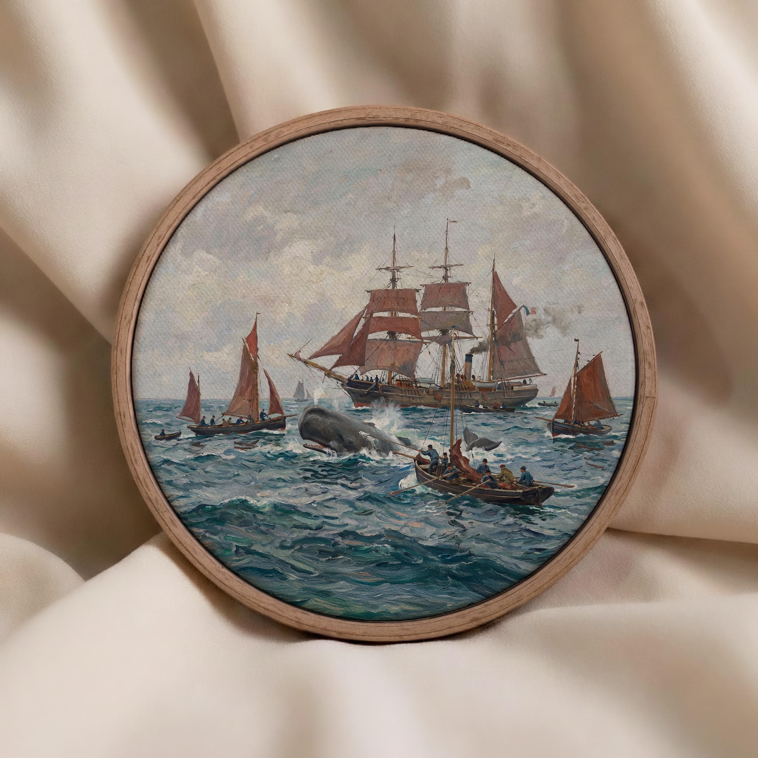 Whaling Ship Wall Art · Vintage Tall Ship Seascape · Nautical Ocean Decor · Maritime History Gift Whaling Ship Wall Art · Vintage Tall Ship Seascape · Nautical Ocean Decor · Maritime History Gift