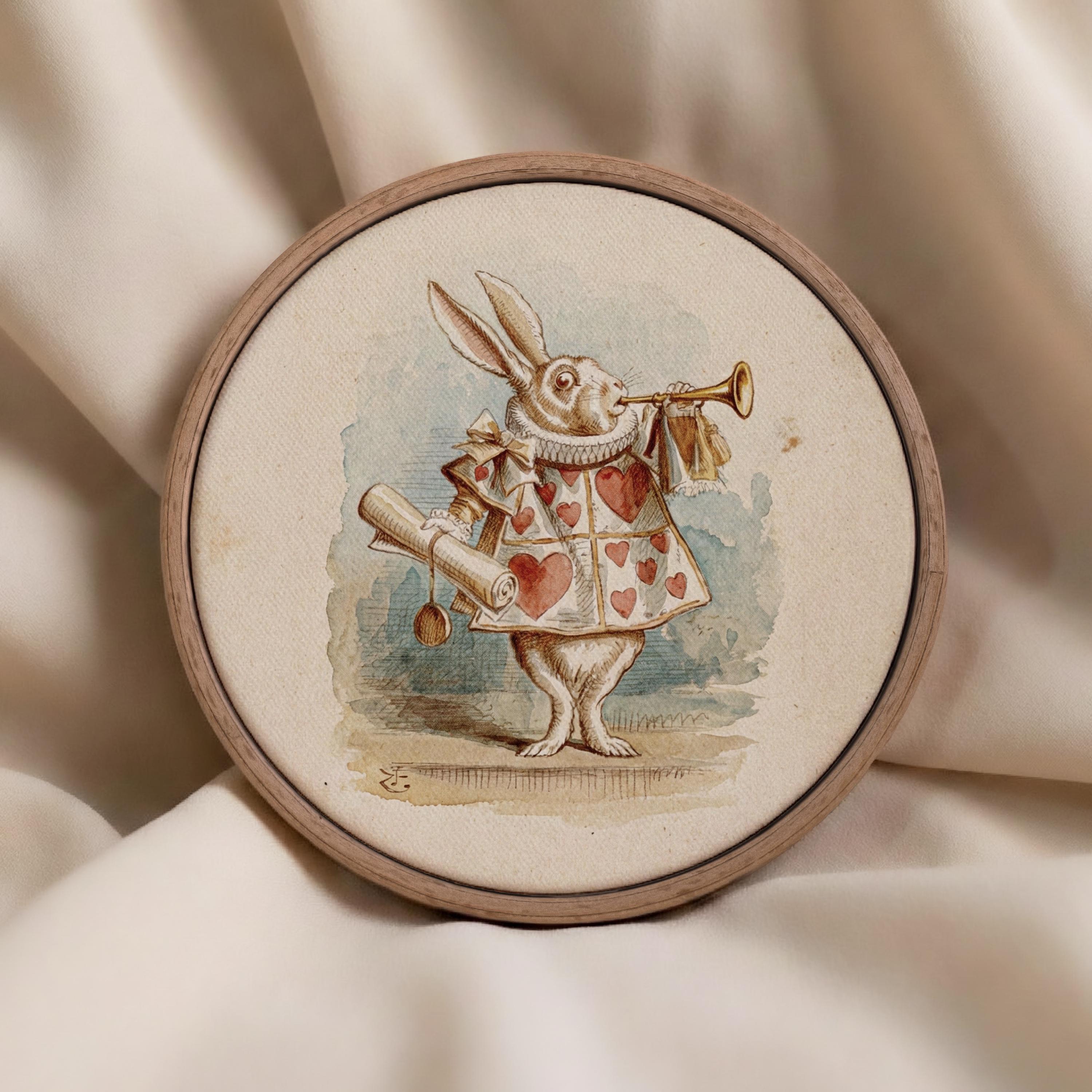 Whimsical White Rabbit Art Print, Vintage Storybook Bunny Illustration, Watercolor Rabbit Wall Decor Whimsical White Rabbit Art Print, Vintage Storybook Bunny Illustration, Watercolor Rabbit Wall Decor