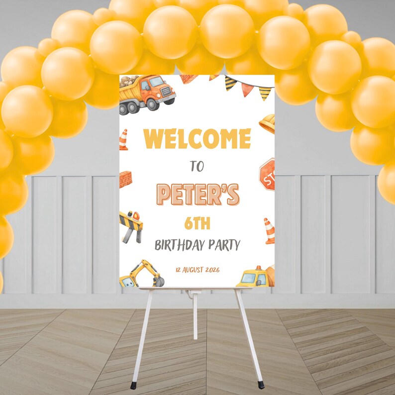 Construction Birthday Party Kit, Dump Truck Invitation, Games ...
