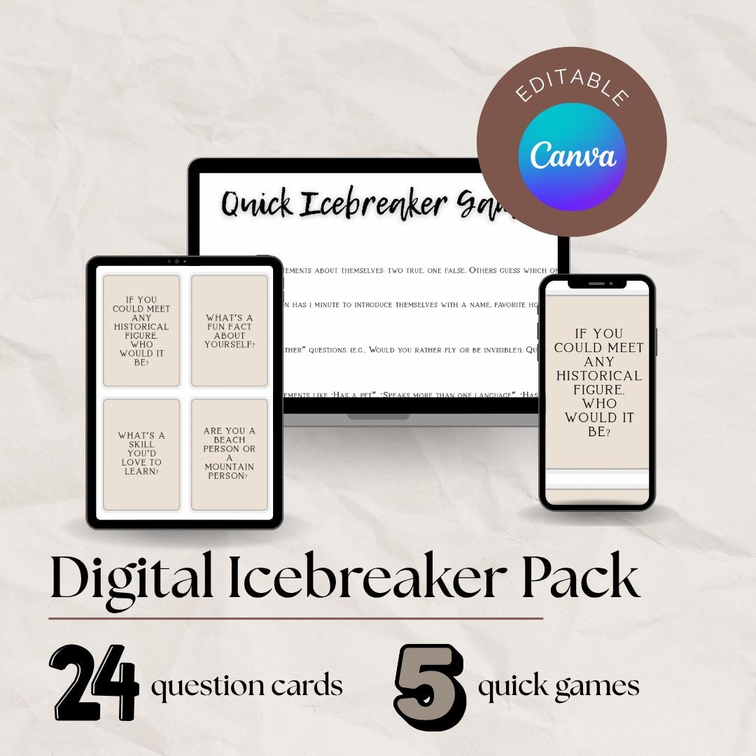 Digital Icebreaker Pack for Teachers Printable Classroom Games Team ...