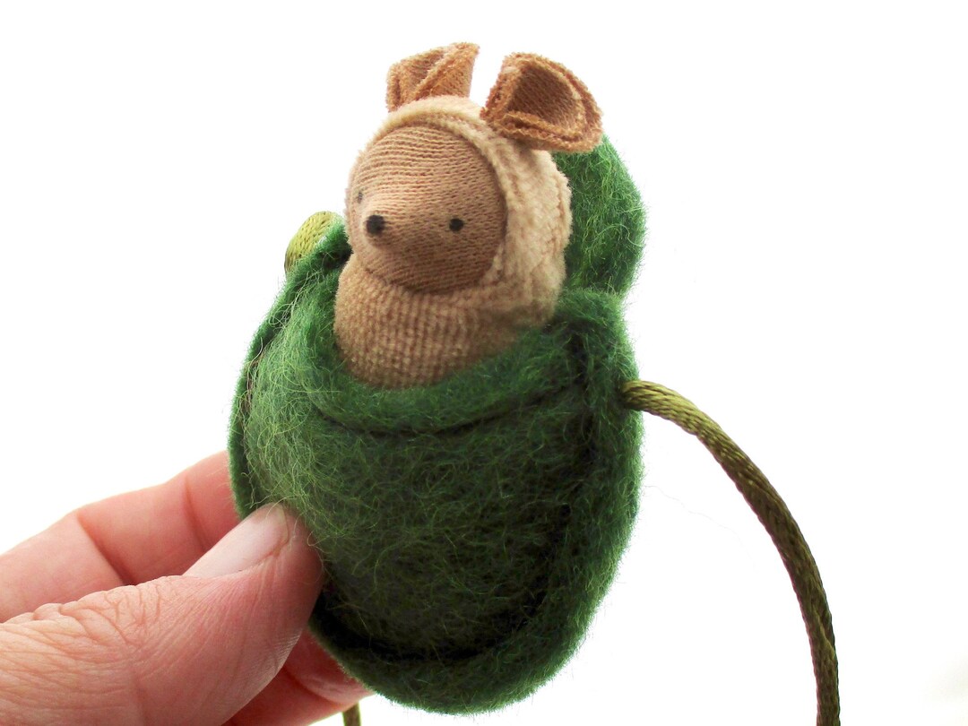 Small TAN Mouse Necklace Waldorf Miniature Woodland Animal - Etsy