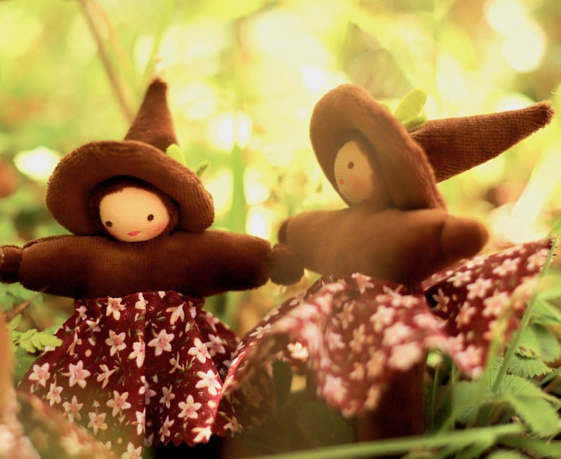 Little Witch Doll, Forest Sorceress, Waldorf Toy, Natural Fiber, Pocket ...