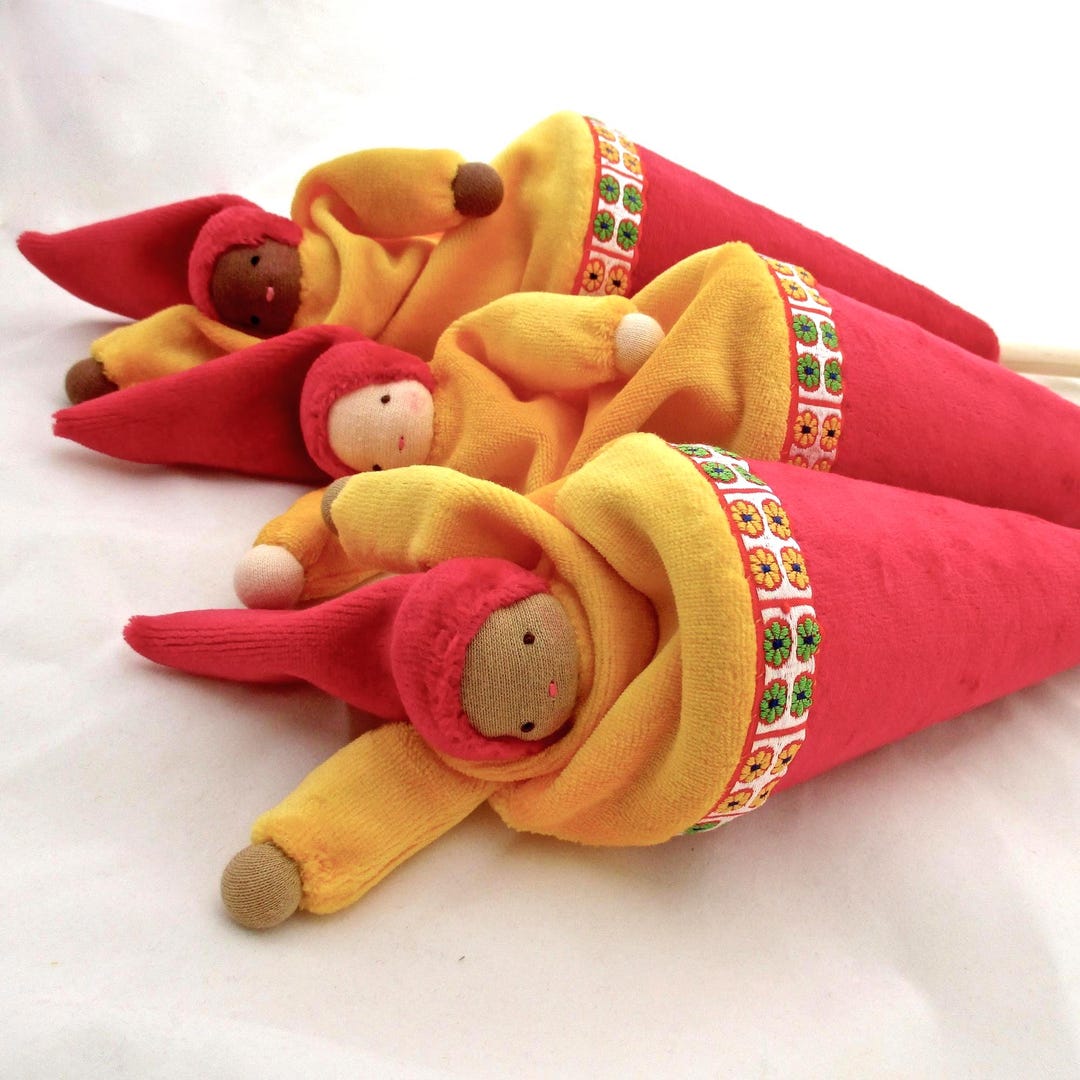 Cone Puppet Red // Popup Puppet // Handmade Puppet // Peekaboo Game ...
