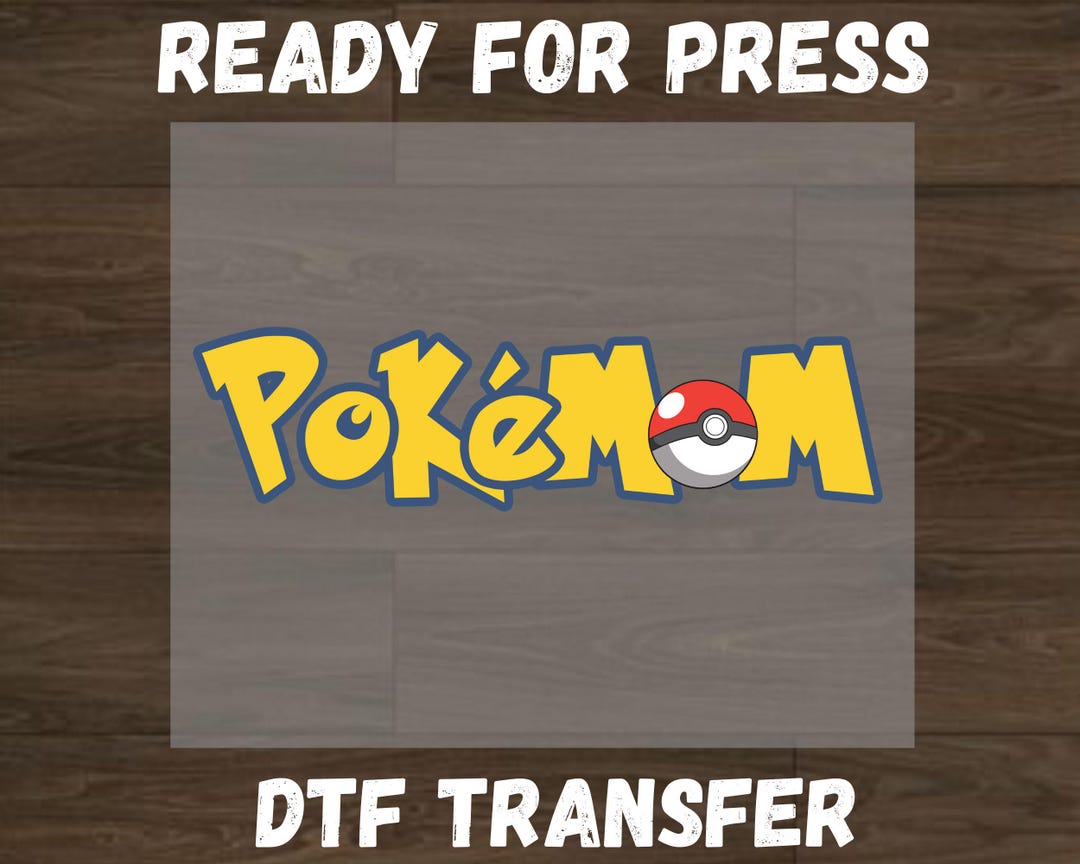 Pokedad Pokemom Ready for Press DTF Transfer, Personalized Pokeboy ...