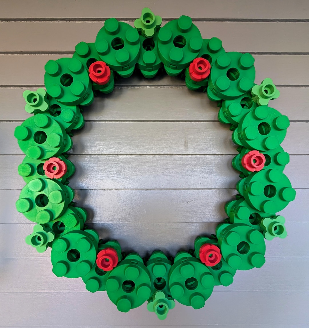 Oversized LEGO Style Wreath | Statement Piece Building Block | Unique ...