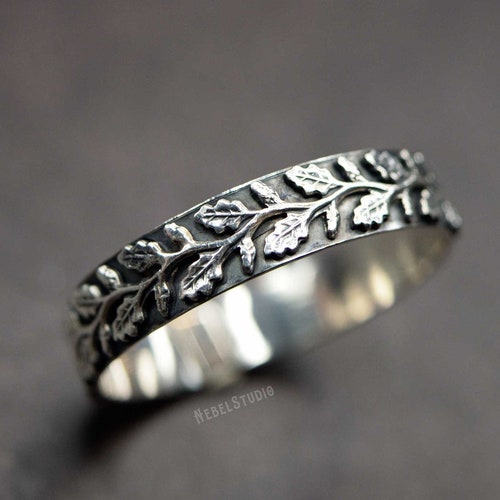 Oak Leaf Acorn Ring Sterling Silver - Etsy
