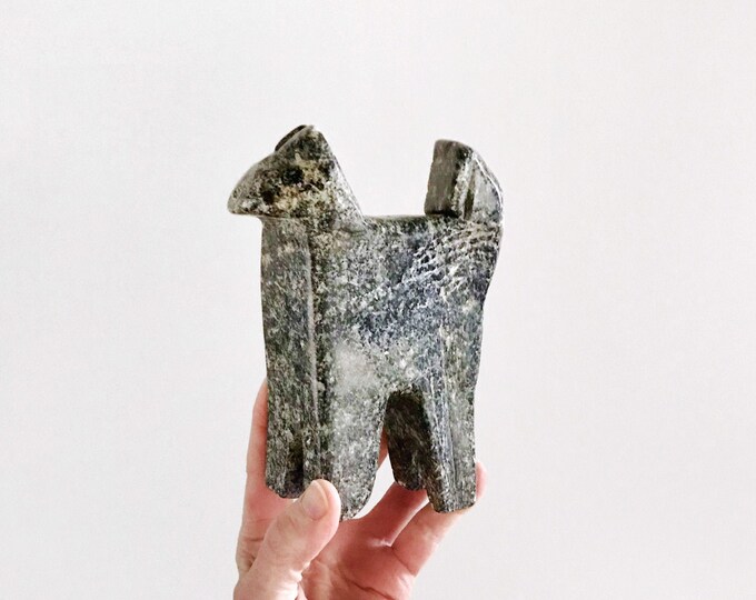 Vintage Hand Carved Granite Stone Kitty Cat Figurine / - Etsy