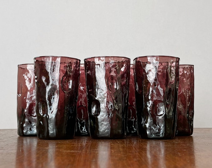 Mid Century Vintage Decatur Texglass Texas Glass Pinched / Thumbprint ...