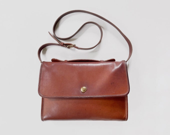 Vintage 1990 Coach Avenue 9886 Brown / British Tan Leather Crossbody ...
