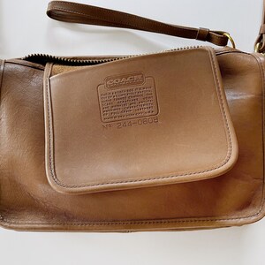 Vintage Coach Tabac Putty Tan Taupe Leather Basic Bag 9455 US / NYC ...