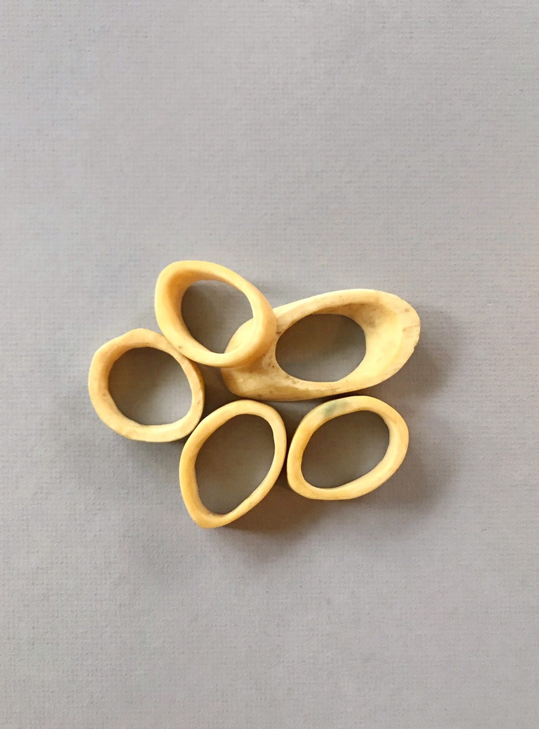 Set of Five (5) Vintage Authentic Polished Bone Napkin Rings - Etsy