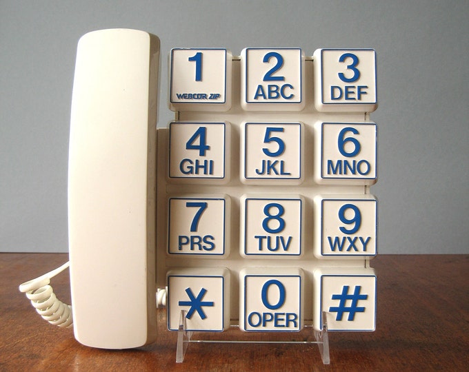 Vintage Webcor Zip Big Button Phone - Etsy