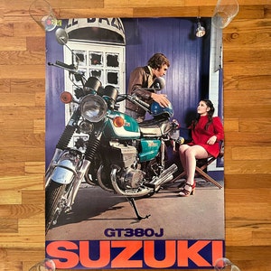 Rare Original Authentic Vintage Suzuki Motorcycle GT380 J CCI Poster ...