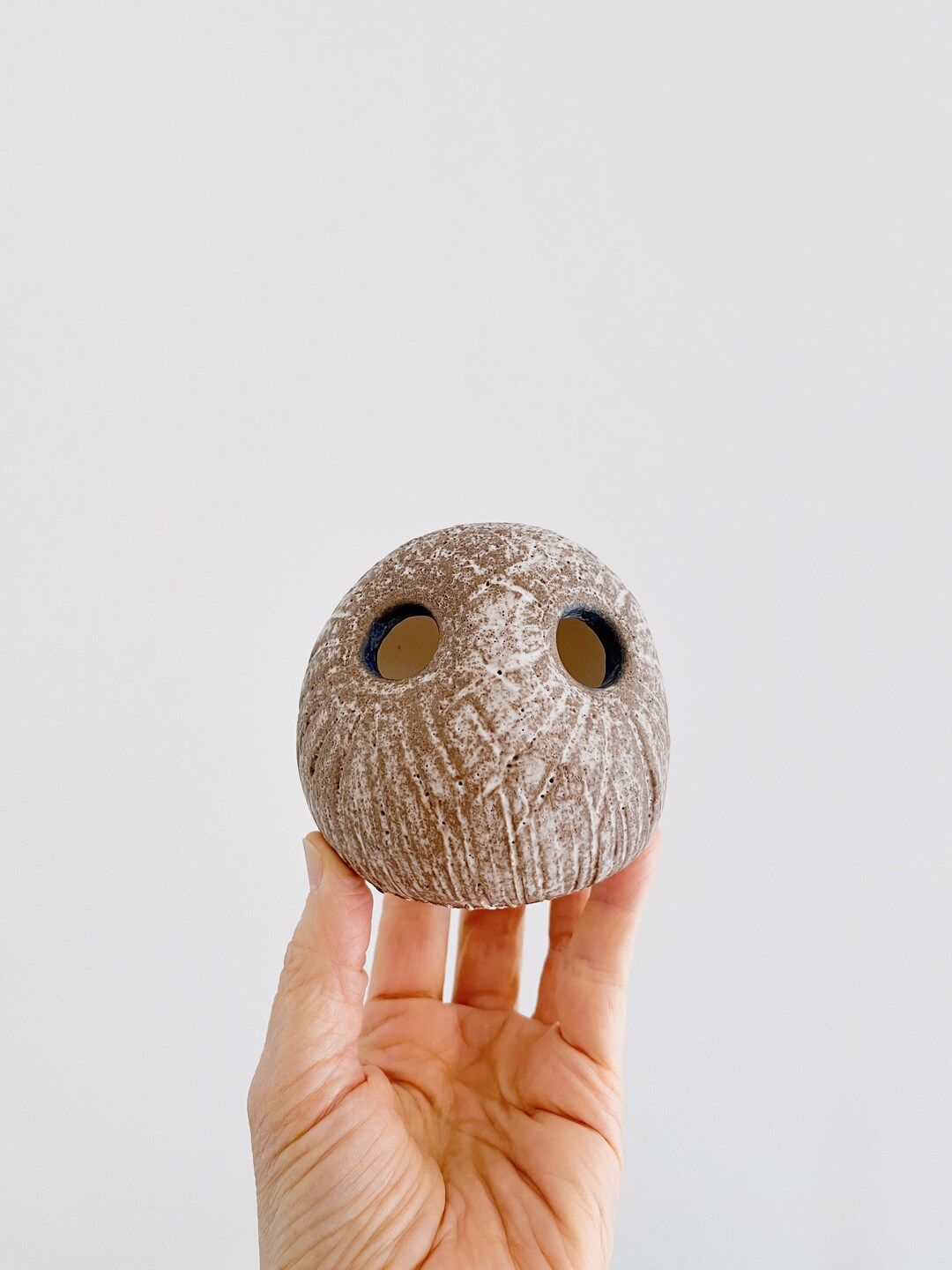 Vintage Mccartys Ceramic Studio Pottery Owl Figurine Mid Century Rustic ...