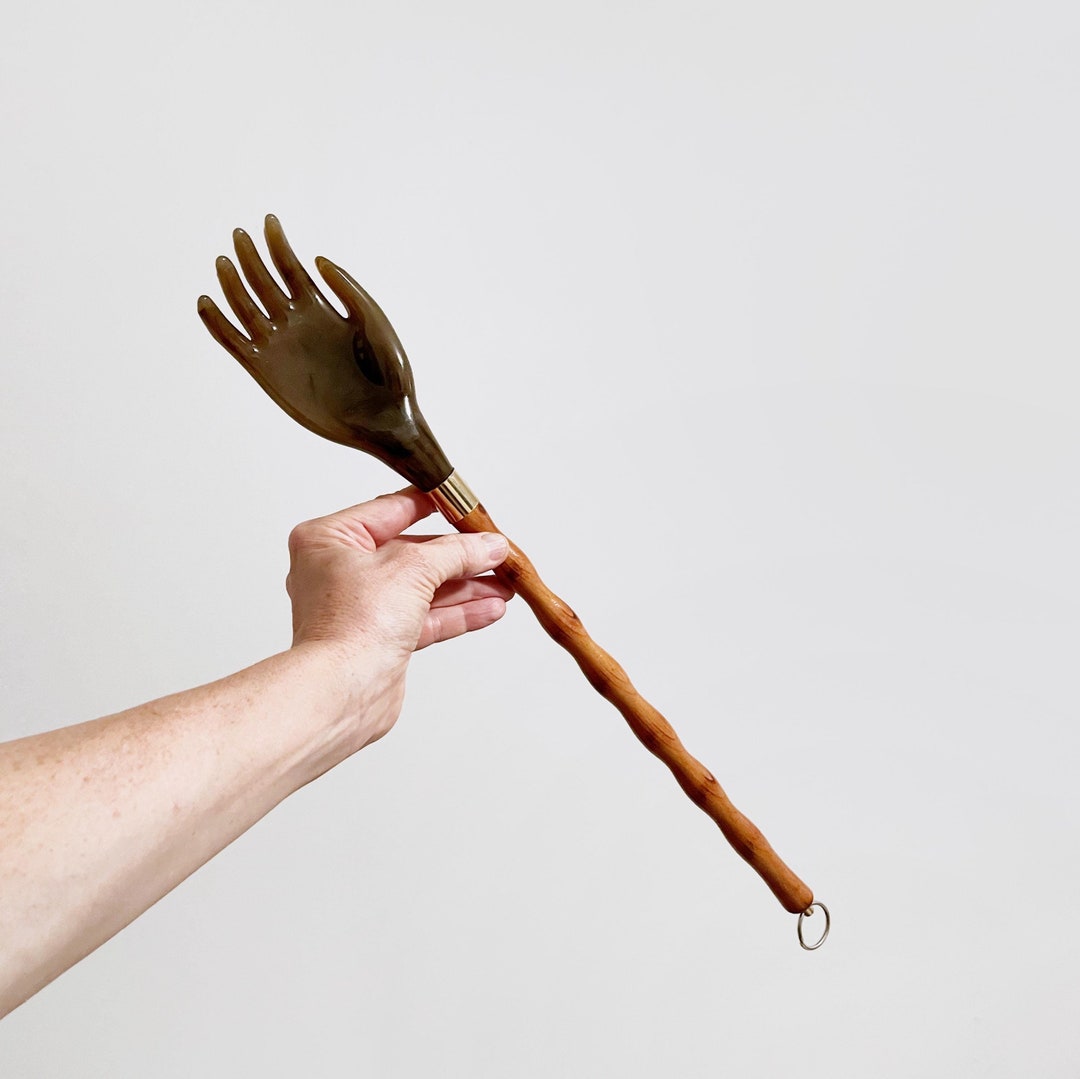 Sculptural Vintage Italian Plastic and Wood Hand Back Scratcher - Etsy
