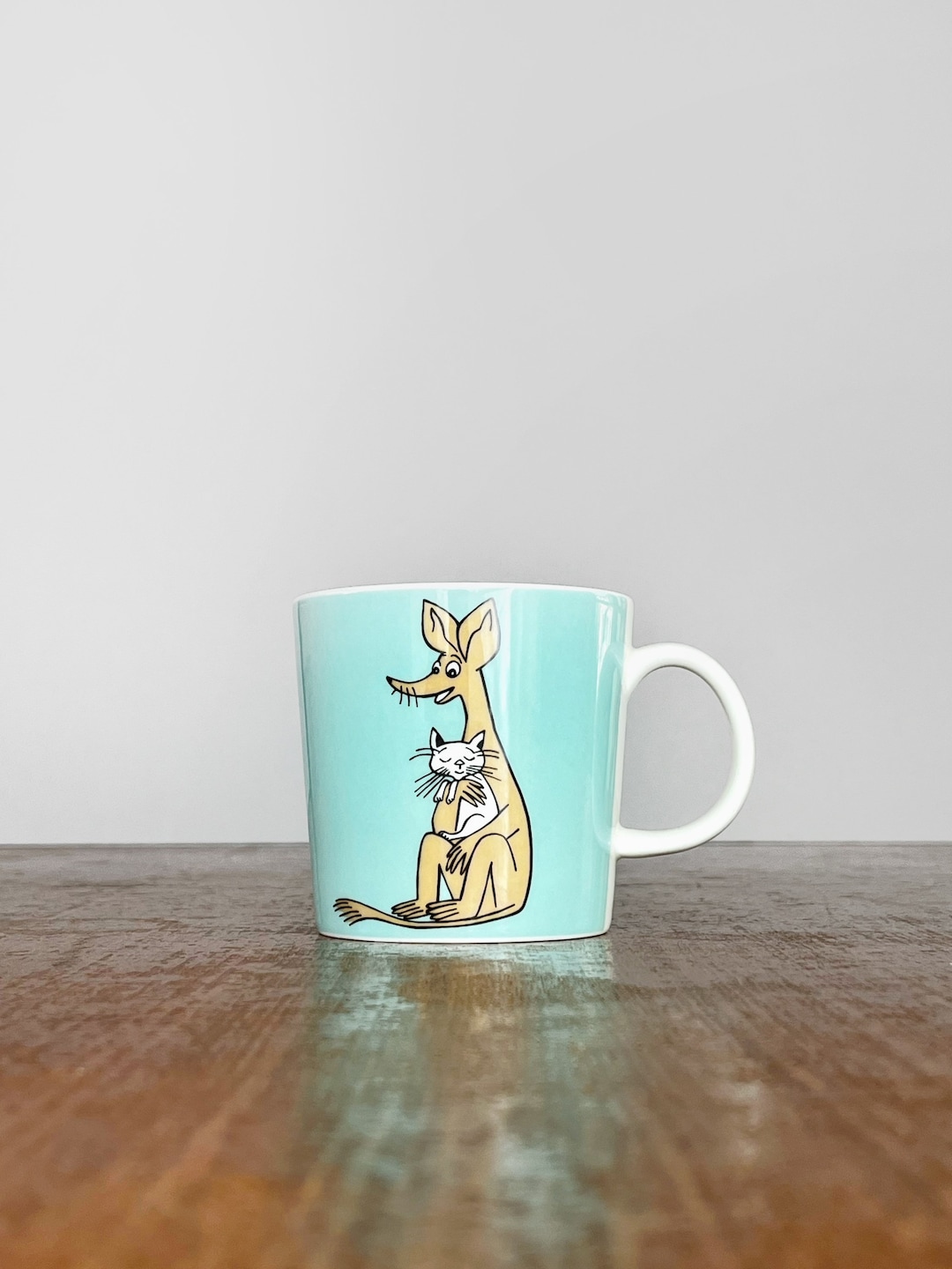 Vintage Arabia Finland Moomin Ceramic Mug / Cup Turquoise Sniff Moomin ...
