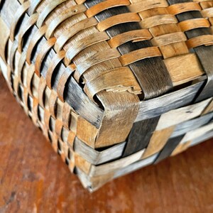 Vintage Antique Split Ash Maple Oak Wood Hardwood Basket Double Hand ...