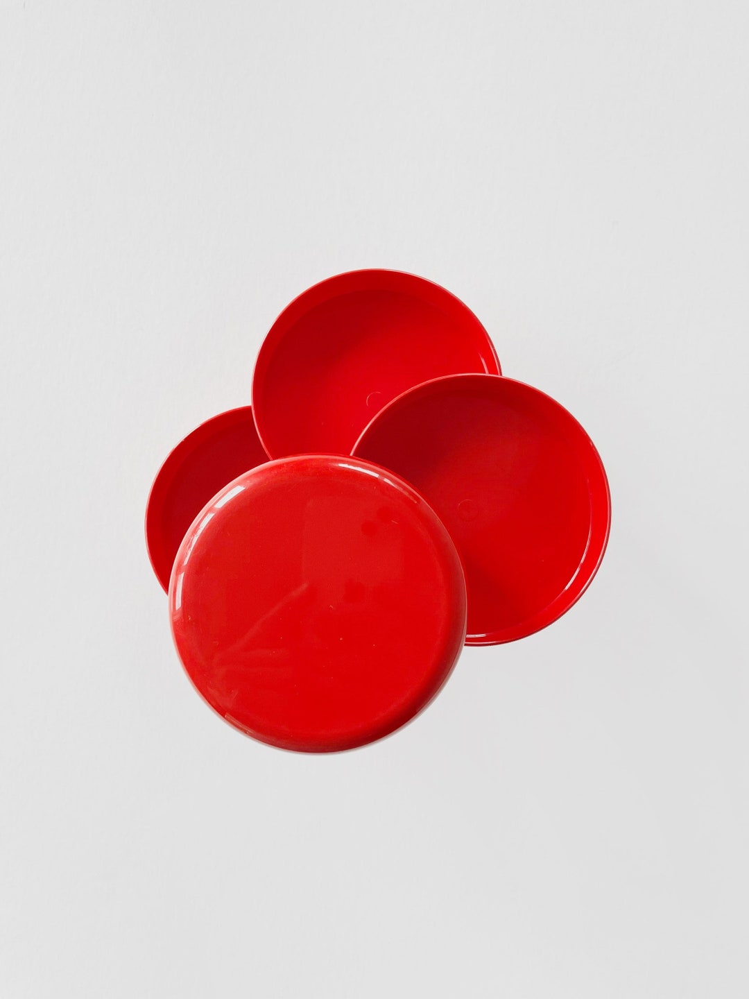 Vintage Red Plastic Interdesign Multiplor Swivel Organizer / Storage ...