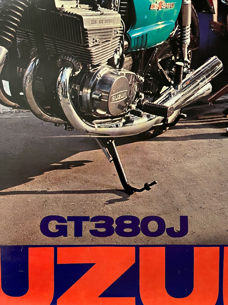 Rare Original Authentic Vintage Suzuki Motorcycle GT380 J CCI Poster ...
