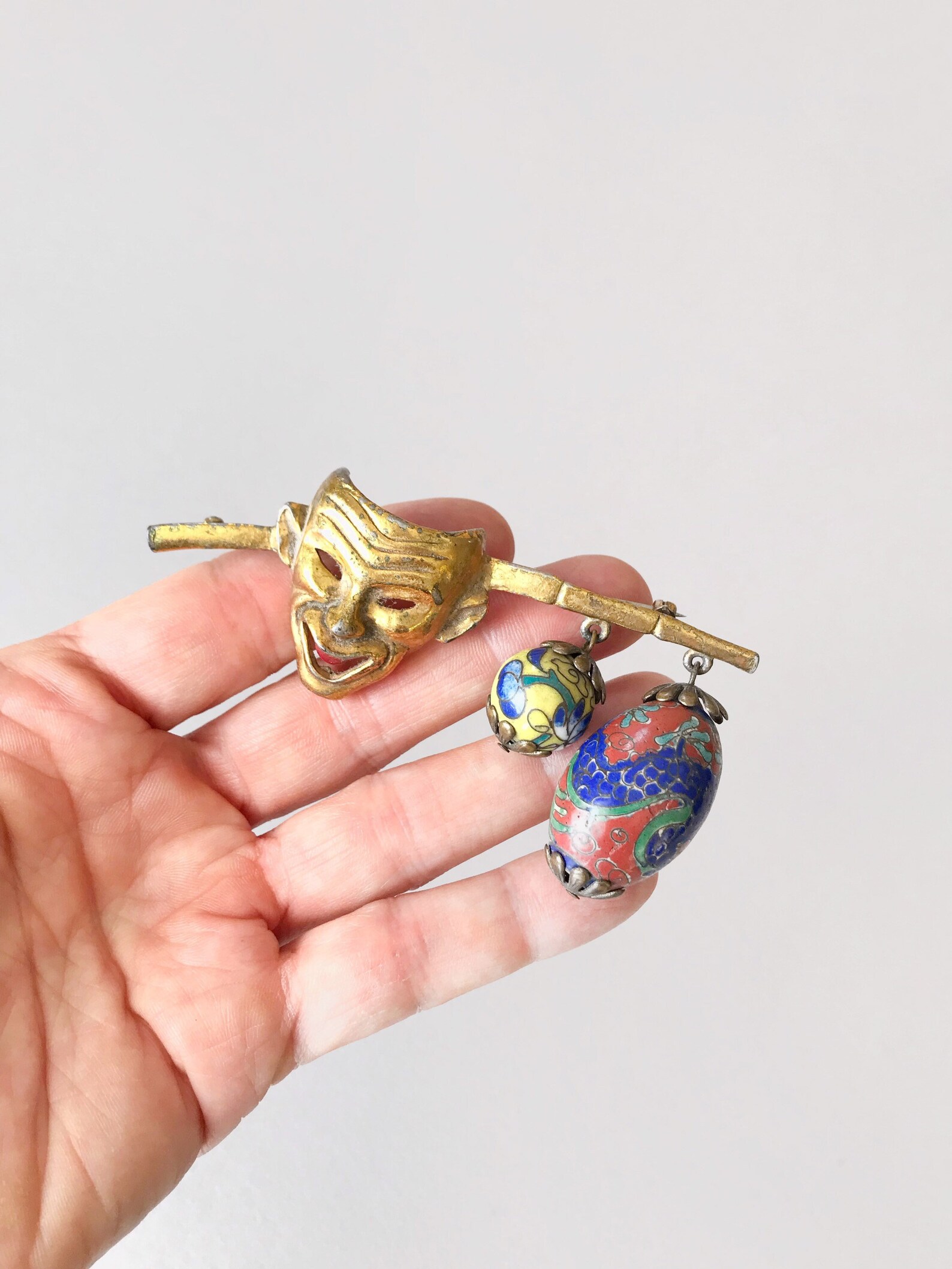 Large Vintage Louis C Mark Marked Rice Weiner Gold Plated Pin Brooch ...