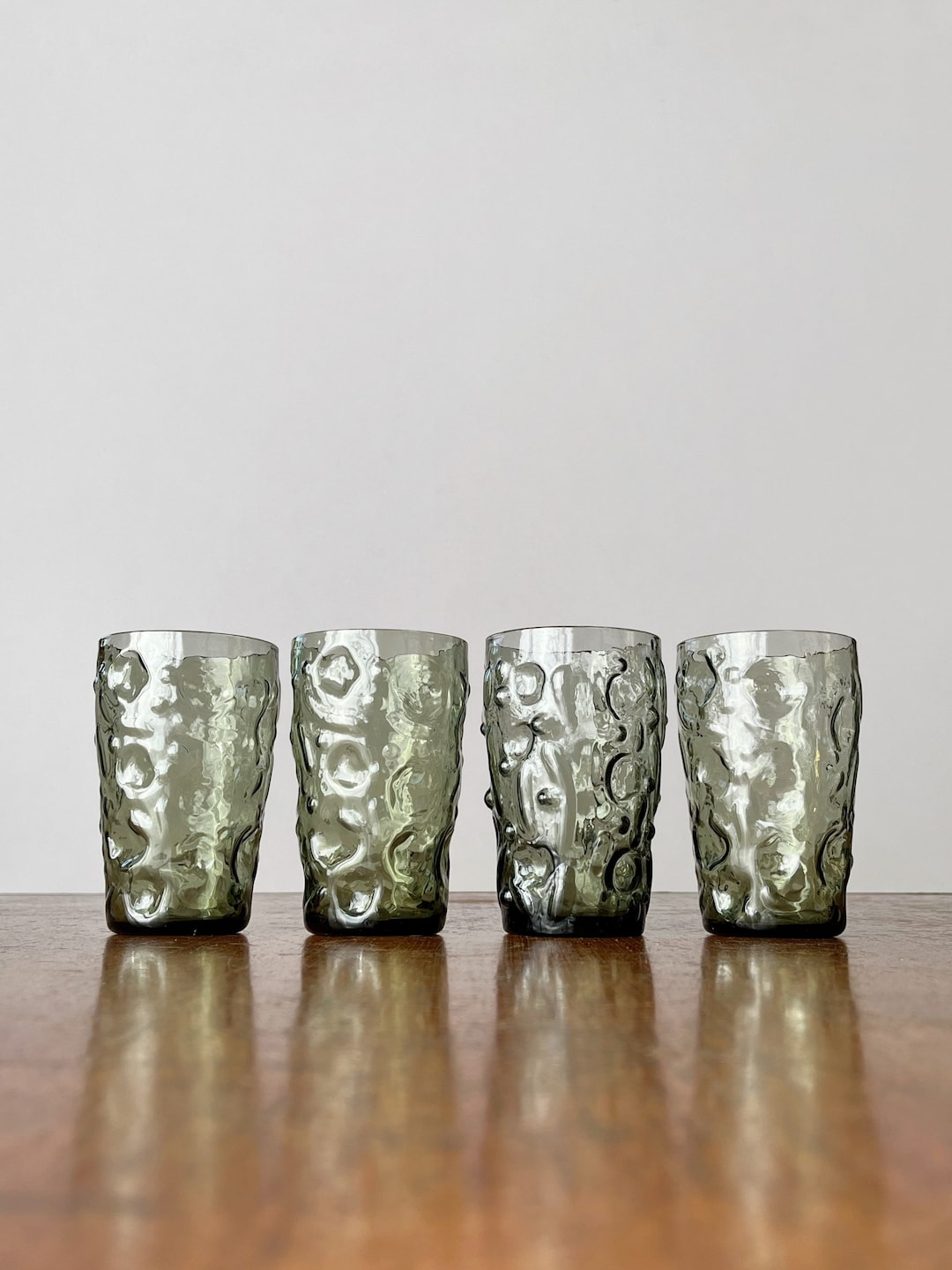 Mid Century Vintage Decatur Texglass Texas Glass Pinched / Thumbprint ...