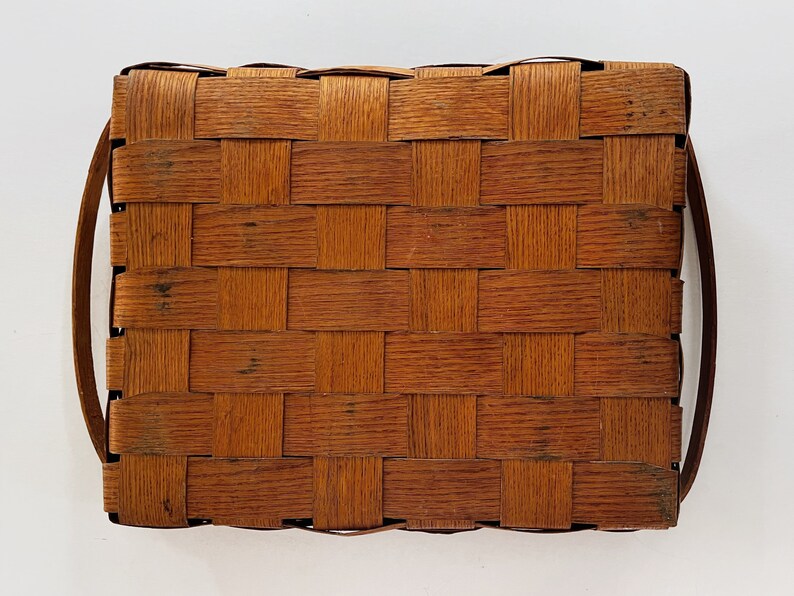 Vintage / Antique Split Oak Wood / Hardwood Picnic Basket With - Etsy
