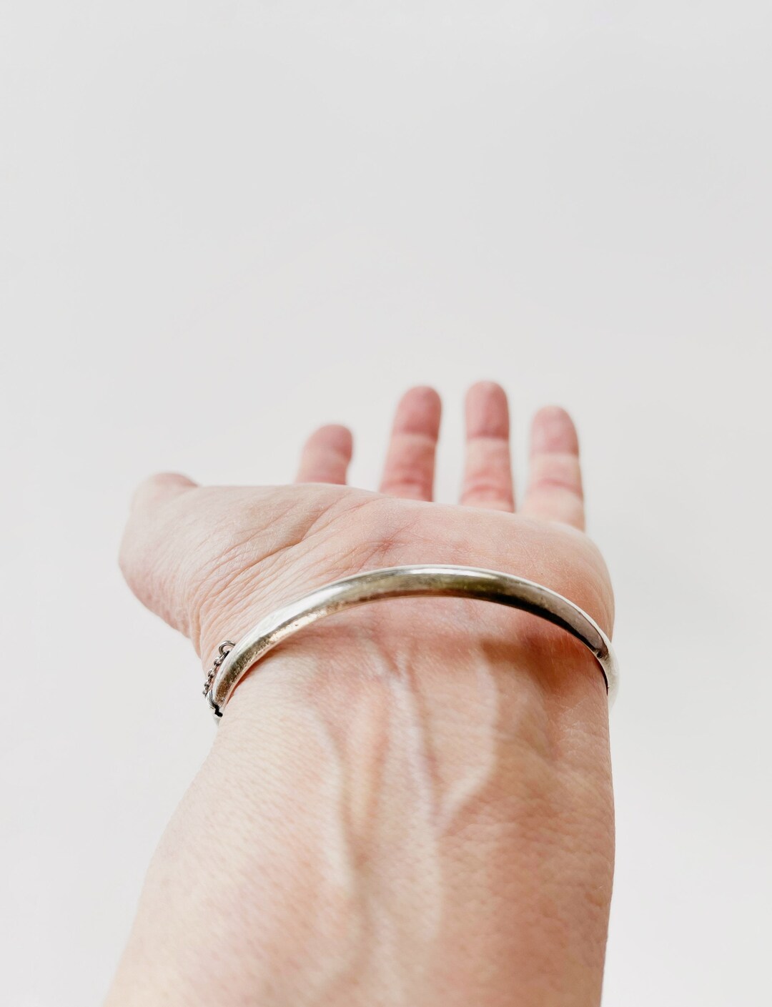 Vintage Sterling Silver Hollow Ware Holloware Bangle Bracelet Jewelry ...