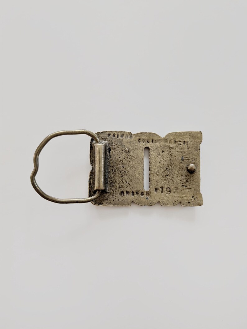 Vintage Circa 1970's / 70's Solid Brass Rob Belt Buckle Typeface Font ...