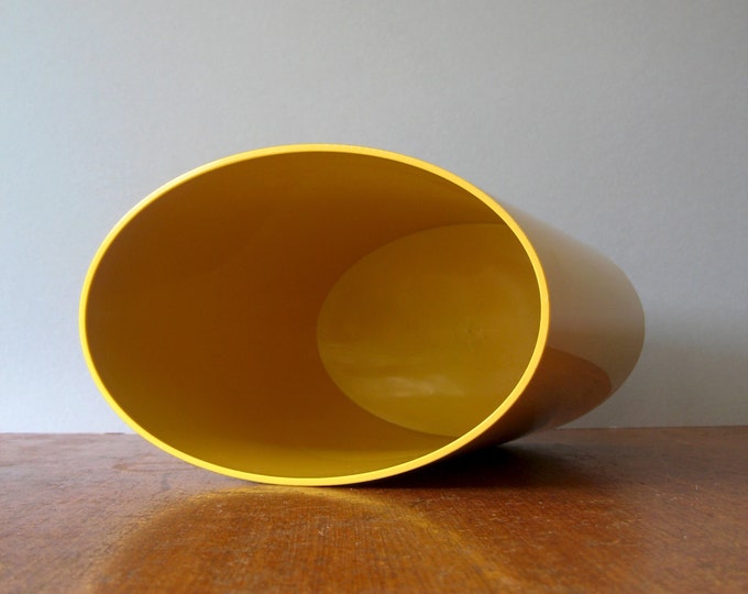 1970's Mustard Yellow Mitchell Gould Trash / Garbage Can RESERVED - Etsy