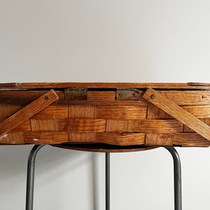 Vintage / Antique Split Oak Wood / Hardwood Picnic Basket With - Etsy