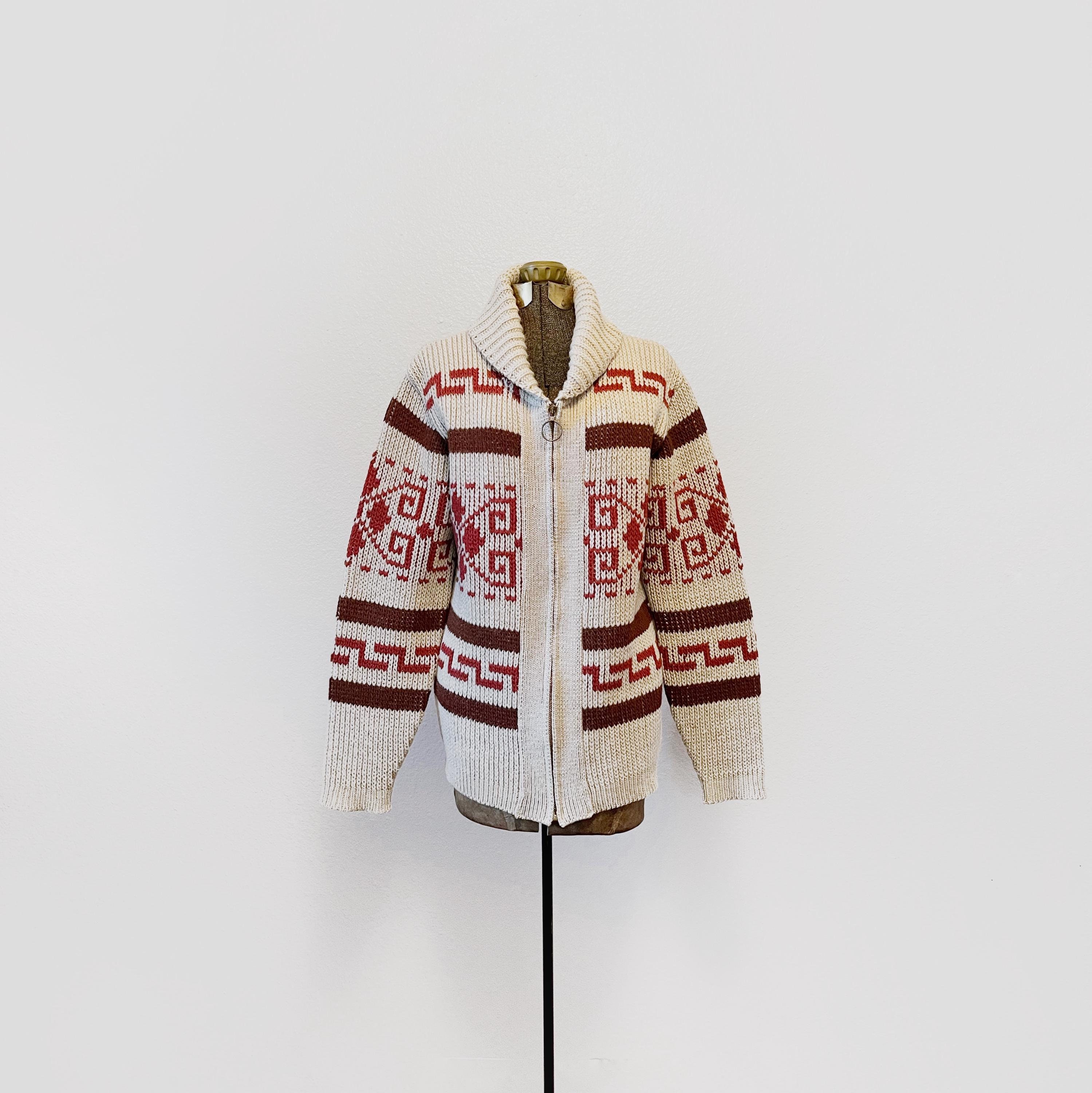 Vintage Pendleton Knit Wool Original Westerley Zippered Cardigan ...